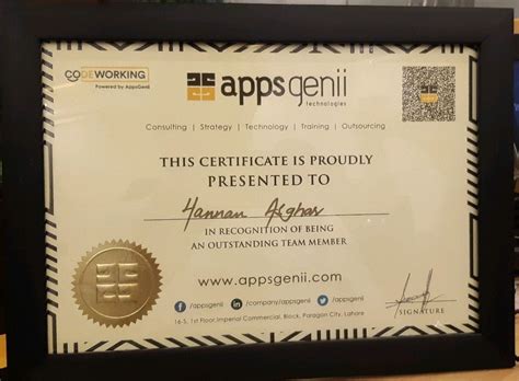 Hanan Asghar On Linkedin Thank You Appsgenii Technologies And Beloved