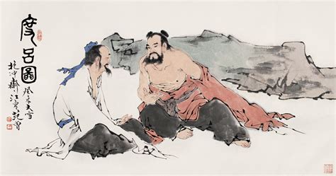 范曾 2003年作 度吕图 镜心荣宝拍卖 2005春季大型艺术品拍卖会 北京荣宝拍品价格图片拍卖专场拍卖会预展拍卖会结果卓克拍卖频道