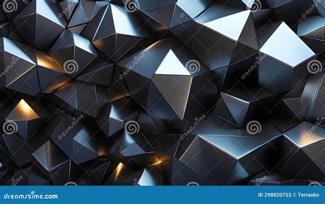 Abstract Dark Geometric Black Anthracite 3d Wall Texture With Squares And Rectangles Stock