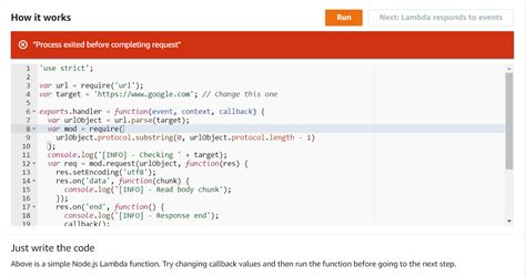 Node Js AWS Lambda Function To Check Whether The Site Is Available