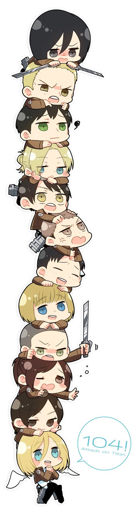 Mikasa Ackerman Eren Yeager Christa Renz Ymir Reiner Braun And 7