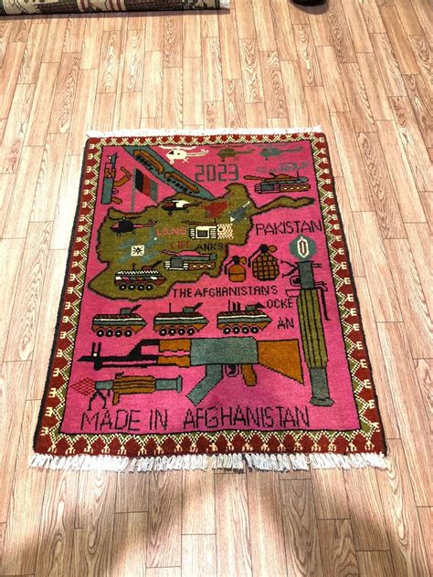 Wall Decor Afghanistan War Maps Rug Afghan Hand Knotted Afghanistan