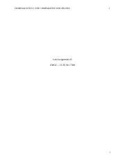 LabAssignment3 CCJS 301 7380 Docx CRIMINALISTICS I THE COMPARATIVE