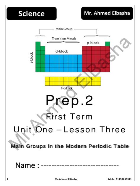 Prep2 Unit One Lesson Three First Term 2020 Pdf Periodic