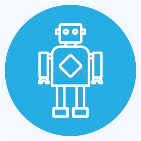 Icon Robotics Suitable For Data Analytics Symbol Blue Eyes Style Simple Design Editable