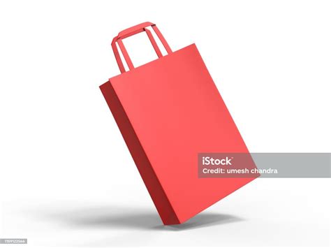 브랜딩 및 모의 를위한 손잡이가있는 종이 가방의 빈 템플릿 3d 렌더링 그림입니다 0명에 대한 스톡 사진 및 기타 이미지 0명 가방 갈색 Istock