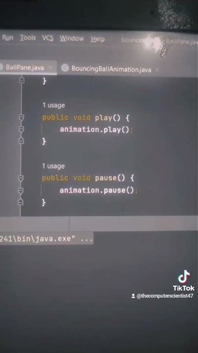 Creating A Bouncing Ball Using Java 😤shorts Youtube