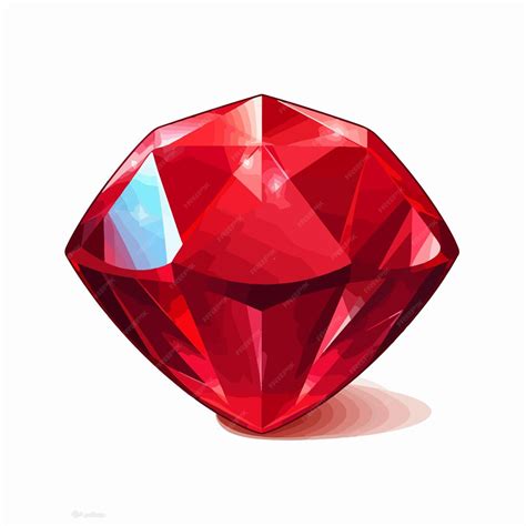 Sparkling Ruby Gemstone Text Illustration Vector Premium Ai Generated