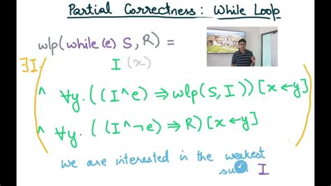 Compiler Design Module 190 Weakest Liberal Precondition For A While Loop Youtube