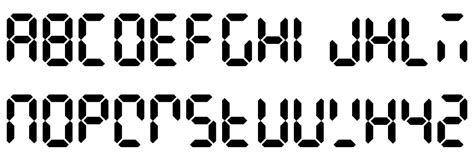 Digital Display Regular Font