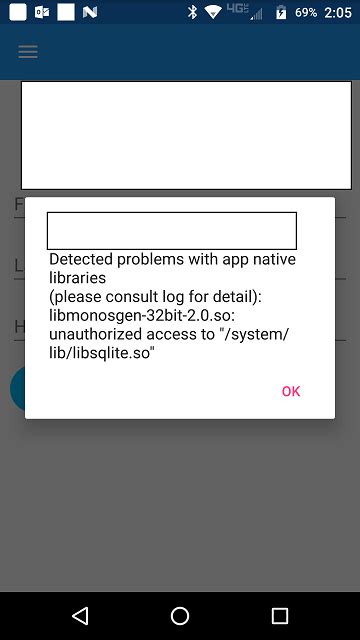 unauthorized access to system lib libsqlite so · issue 5