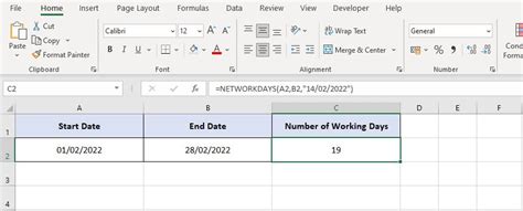 How To Calculate The Number Of Working Days Between Two Dates In Excel Dedicated Excel