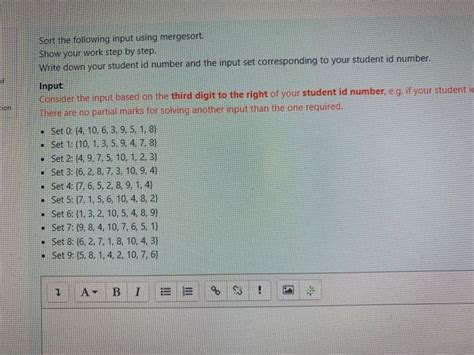 Solved Lion Sort The Following Input Using Mergesort Show
