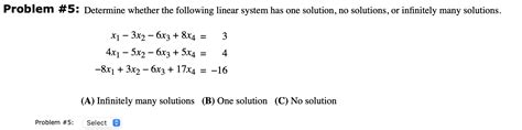 Solved Problem 5 Determine Whether The Following Linear Chegg Com