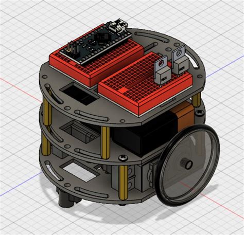 Archivo D gratuito Chasis robótico circular de tres capas Objeto para descargar e imprimir en