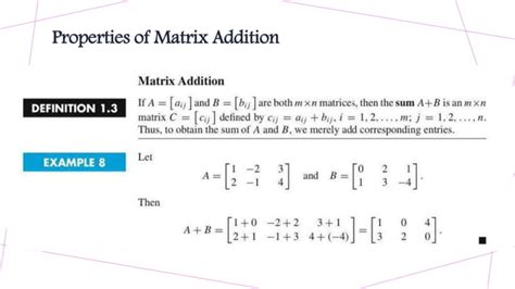 Algebraic Properties Of Matrix Operations Pptx Programming