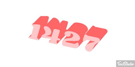 1427 Number Animated  Logo Designs