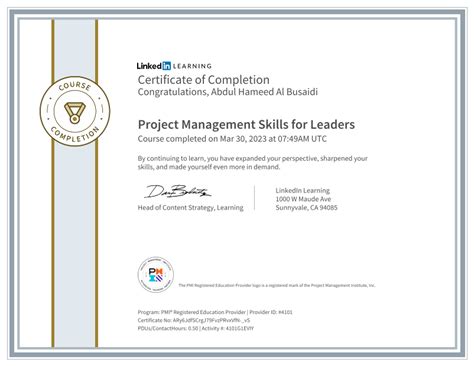 Abdul Hameed Al Busaidi On Linkedin Certificate Of Completion