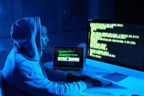 Your Firewall Is A Step Over To Him A Young Male Hacker Cracking A