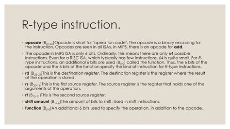 instruction format mips instruction set ppt download