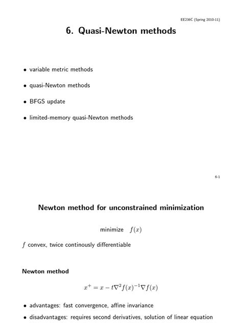 Quasi Newton Methods Pdf Operations Research Systems Analysis