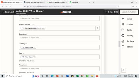Update Qbo Invoice From Editing Cells In Smartsheet Zapier Community
