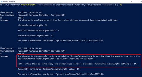Minimum Password Length Default Domain Policy Versus Set