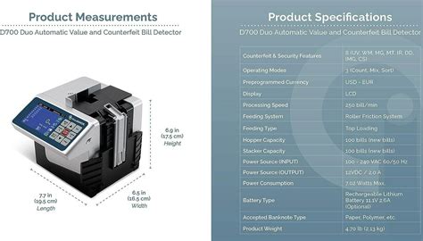 Accubanker D700 Currency Counting 8point Counterfeit Detector Usd Eur Batt Incl Ebay