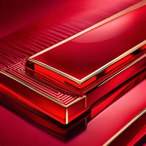 Premium Ai Image Red Rectangle Shaped Abstract Background