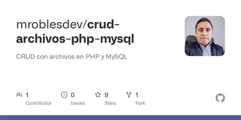 Crud Archivos Php Mysql Modifica Php At Main Mroblesdev Crud Archivos Php Mysql Github