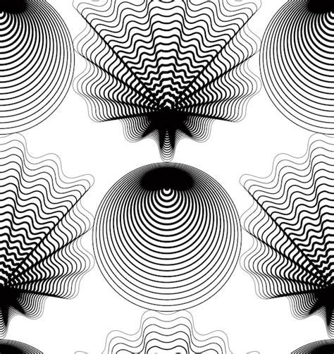 Premium Vector Ornate Vector Monochrome Abstract Background With Black Lines Symmetric