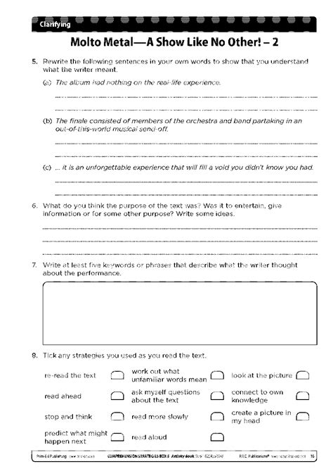 Make Sense Of Comprehension With A Clarifying Strategy Prim Ed Publishing