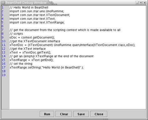 Beanshell Editor Apache Openoffice Wiki