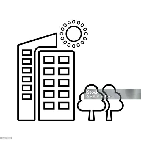 Building Office Architecture Outline Icon Line Art Vector Stock Illustration Download Image