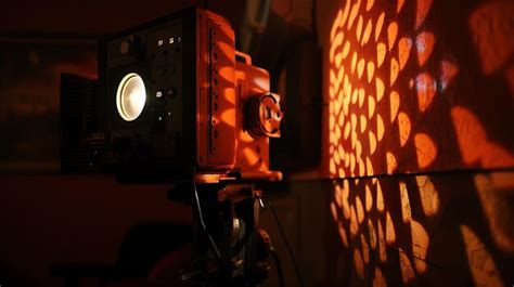 premium photo an old fashioned movie projector is projecting a film