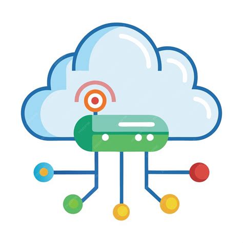 Abstract Illustration Of A Cloud Connected To Multiple Devices Representing Cloud Computing And