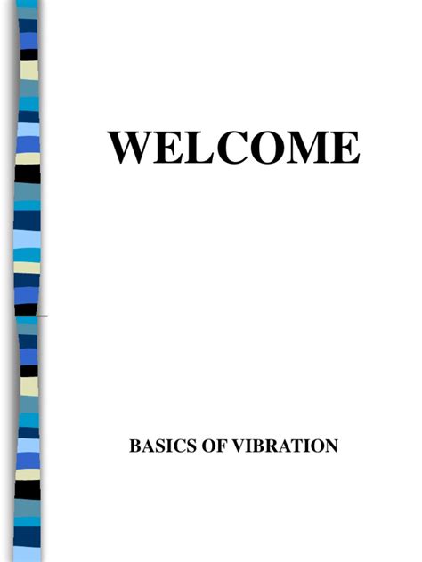 Basics Of Vibration Pdf Amplitude Root Mean Square