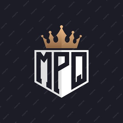 Premium Vector Luxury Mpq Logo With Crown Elegant Initials Mpq Letter