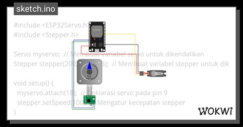 servo and stepper wokwi esp32 stm32 arduino simulator