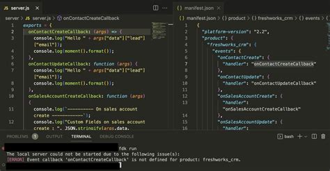 Unable To Run Oncontactcreate Serverless Product Event In Freshworks