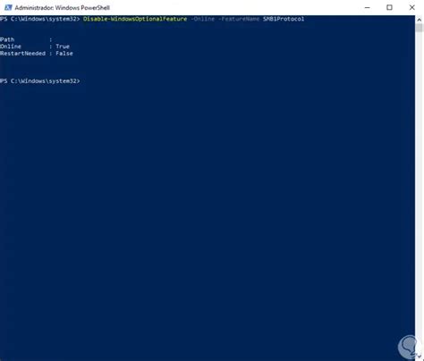 enable or disable smb1 smb2 windows 10 powershell