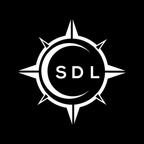 Sdl Abstract Technology Circle Setting Logo Design On Black Background