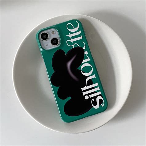 메이드모먼 래빗 실루엣 레터링 디자인 하드 폰케이스