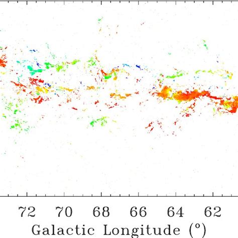 Intensity Weighted Centroid Velocity Map Of 12 Co Emission In The