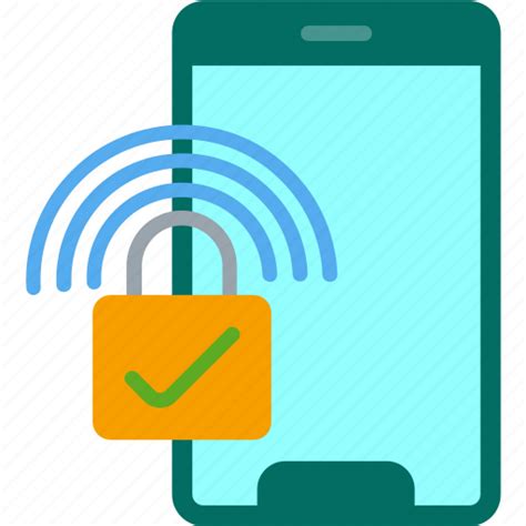 Cyber Security Mobile Network Protection Padlock Icon Download