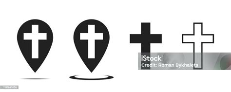 Vetores De Sinal Christian Do Vetor Da Cruz Ponteiro Com Cruz Para