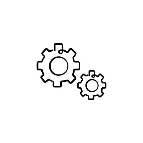 Setting Line Style Icon Design Vector Art At Vecteezy