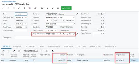 project invoices community