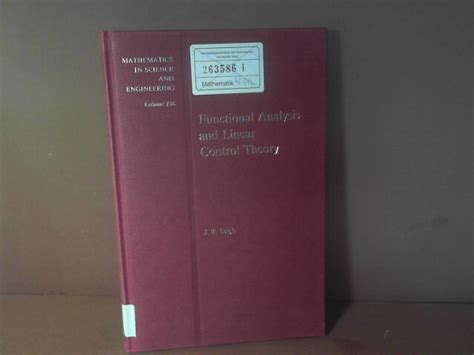 functional analysis and linear control theory mathematics in