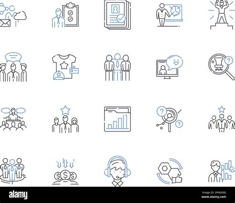 Talent Management Outline Icons Collection Talent Management Recruitment Retention